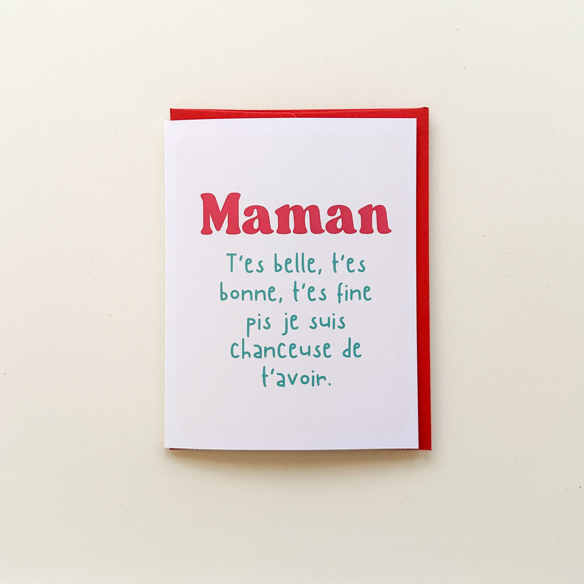 Carte de souhait - Maman je suis chanceuse. – Les Tatoués